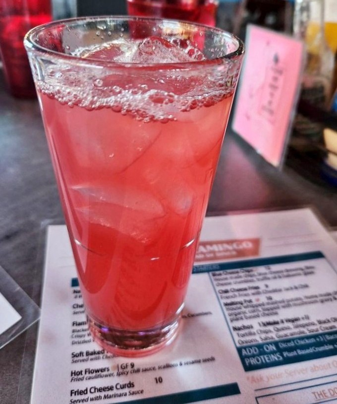 A drink the color of Florida sunsets, served with enough ice to combat the state's famous humidity. Simple pleasures are often the most refreshing.