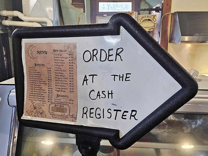 Clear instructions point the way - at Moonshine Store, ordering is refreshingly straightforward in our complicated world.