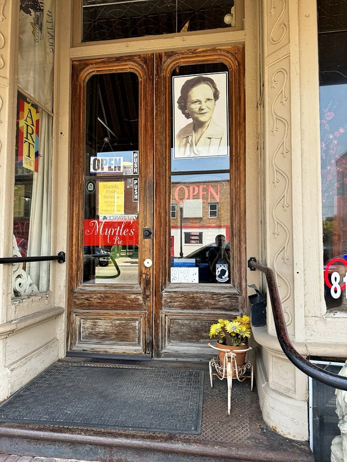 Myrtle herself keeps watch over the entrance, her photograph a reminder of the traditions and recipes that built this beloved institution.