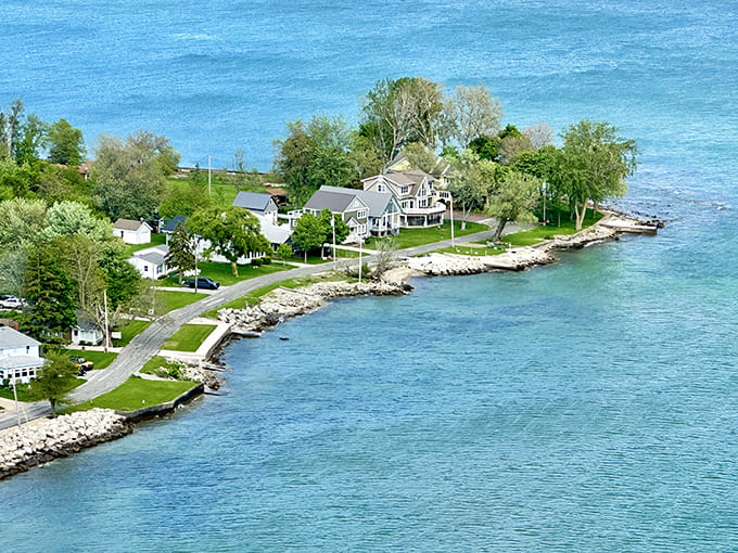 Waterfront homes enjoy million-dollar views, where morning coffee comes with a side of spectacular Lake Erie panoramas.