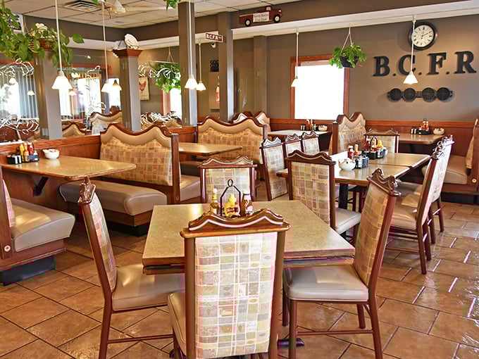 The dining room's warm ambiance comes from more than just lighting &ndash; it's the glow of a place where good food meets genuine hospitality.