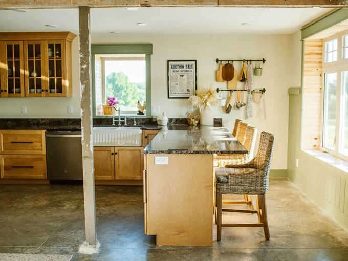 The farmhouse kitchen island &ndash; command central for everything from morning coffee rituals to elaborate dinner preparations.