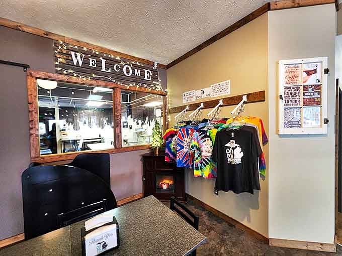 Colorful merchandise displays feature literary-themed shirts and totes&mdash;perfect for signaling your bookish allegiances to fellow word nerds.