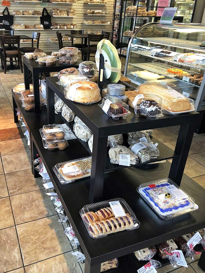 Layer upon layer of buttery pastry perfection &ndash; the bottom shelf's apple fritters practically whisper your name from behind the glass.