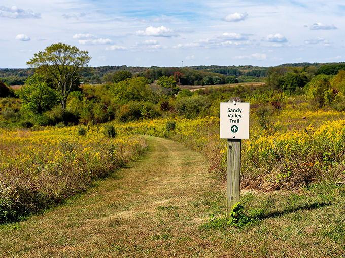 The Sandy Valley Trail invites hikers to experience the landscape that both challenged and sustained the original Zoar settlers with its natural beauty and resources.