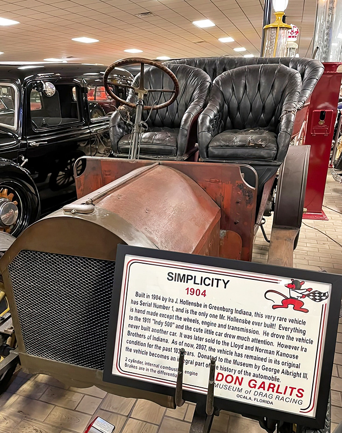 The 1904 Simplicity automobile reminds us that before drag racing, cars were basically fancy horse carriages with engines&mdash;and considerably less flame decals.