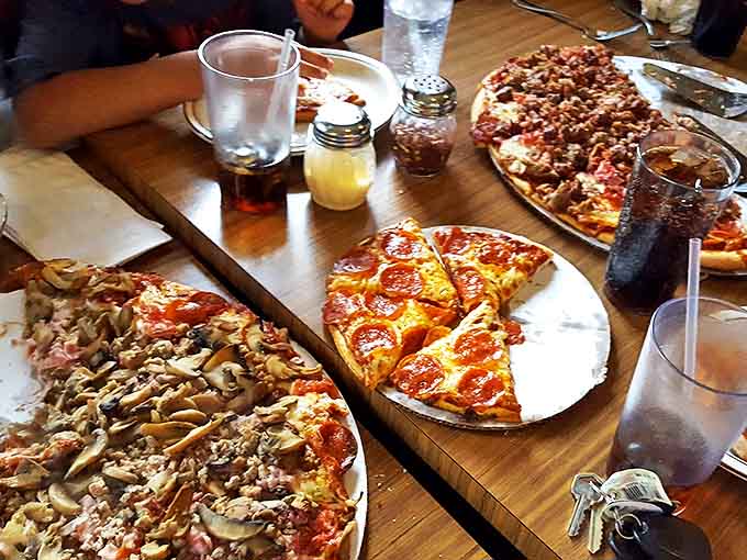 Pizza variety is the spice of life! Different sizes and topping combinations mean everyone at the table gets exactly what they're craving.