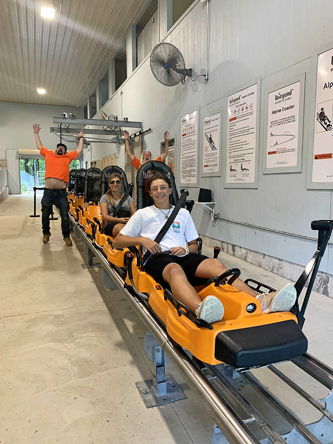 The staff's enthusiasm is as infectious as the riders' excitement. Here, everyone's united in the universal language of "Wasn't that awesome?!"