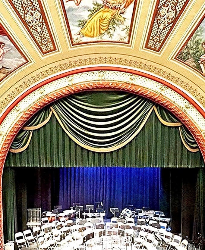 The view from the upper seats reveals the theater's full glory, proving that even the cheap seats here offer something special and worth experiencing.