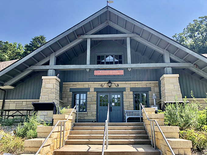 Not just a building but a gateway to adventure &ndash; the visitor center's rustic charm hints at the natural wonders beyond.