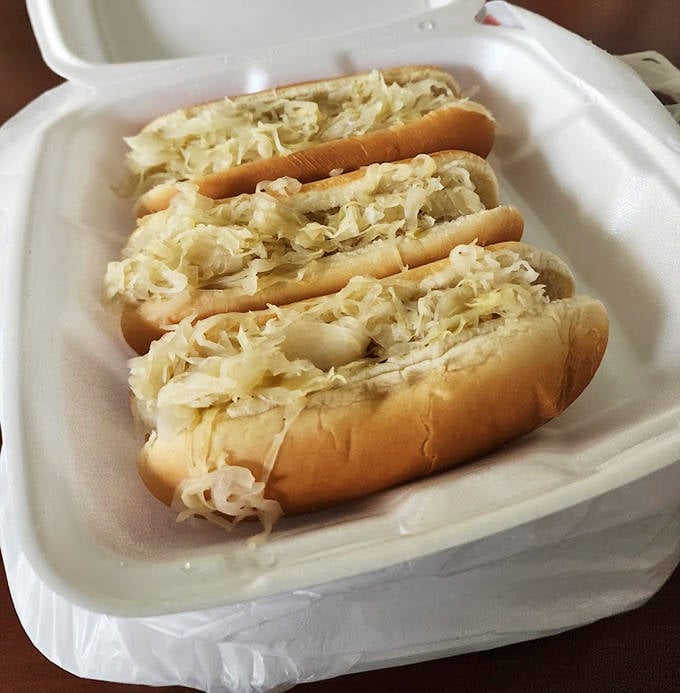 Sauerkraut dogs offer that perfect tangy crunch, with generous heaps of fermented cabbage providing the ideal counterpoint to savory meat.