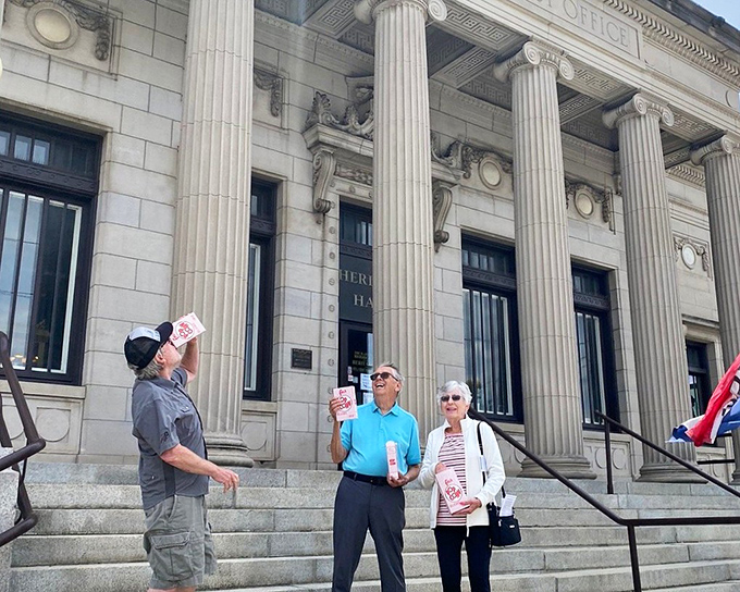 Visitors marvel at the collection of antique popcorn-making equipment, showcasing the evolution of this beloved snack from street carts to movie theaters.