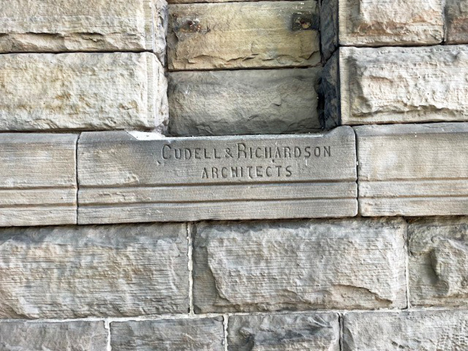 Cudell & Richardson signed their work in stone, because when you create something this impressive, you want everyone to know who did it.