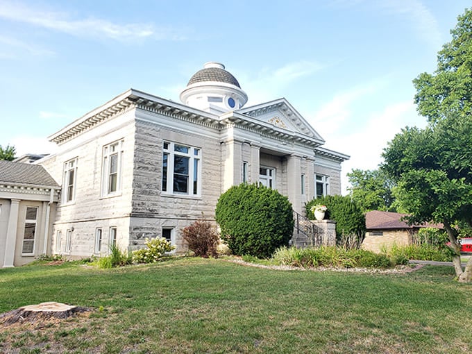 The public library's classical dome and limestone construction make checking out books feel like a genuinely important civic activity, which it absolutely is.