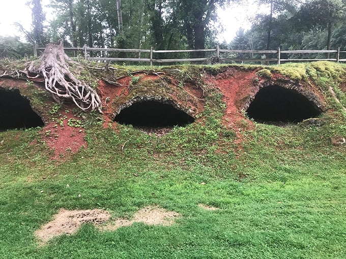 Eroded grandeur: Time and weather have sculpted these once-uniform structures into a gallery of unique industrial art pieces.