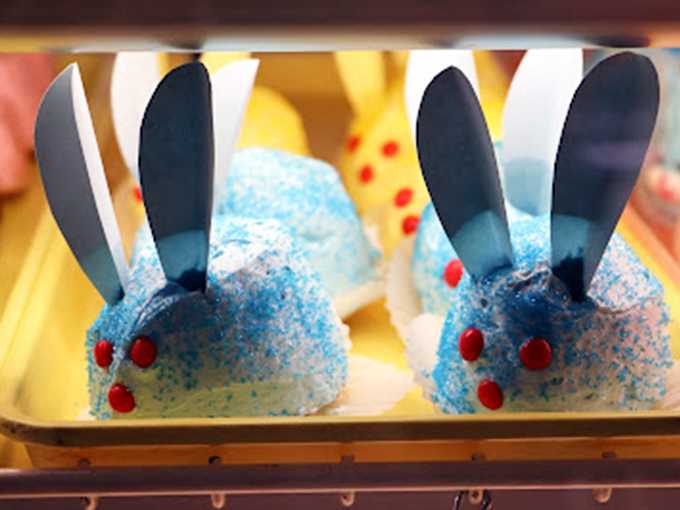 Easter magic in edible form—these adorable bunny cakes with their coconut "fur" are almost too cute to eat. Almost.