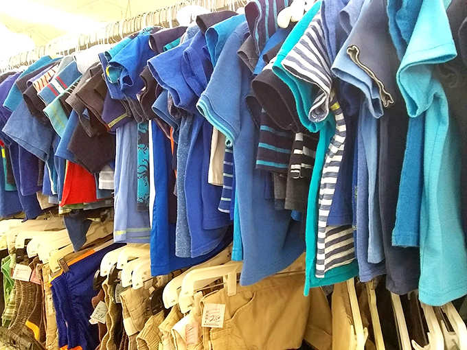 Blues and neutrals dominate this section, creating a soothing color palette that makes browsing feel almost meditative.