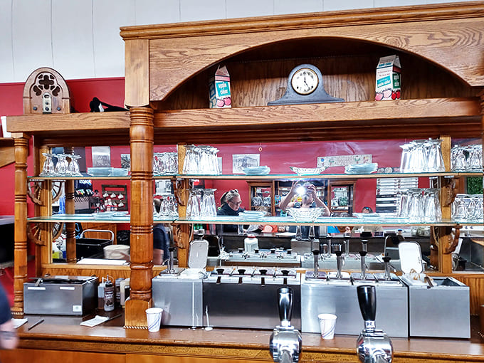 Behind this vintage counter, soda fountain magic happens daily &ndash; not as Instagram bait, but because it's how they've always done things.