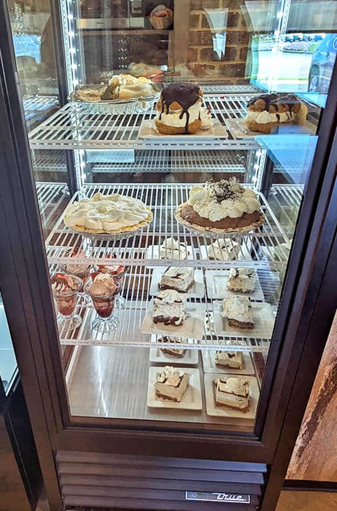 The dessert case &ndash; a glass treasure chest of homemade pies and treats that makes willpower crumble faster than their perfect crusts.