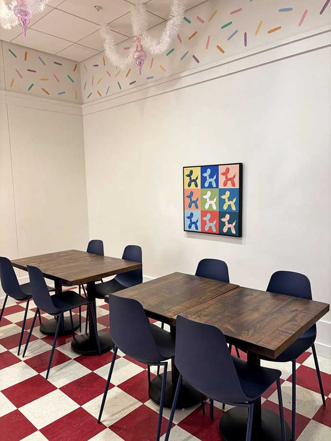 The dining area hums with conversation and satisfaction &ndash; a simple space where the focus remains squarely on the food.