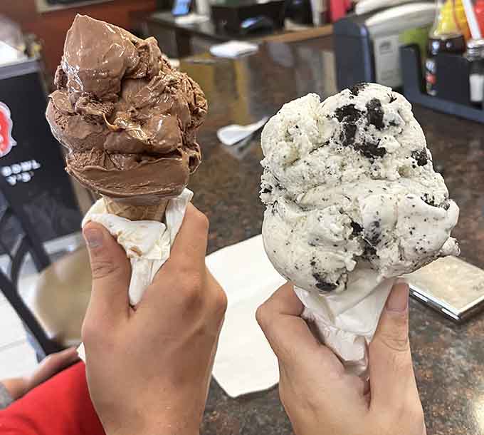 Chocolate and cookies and cream together at last, like a buddy comedy where both stars deserve top billing equally.