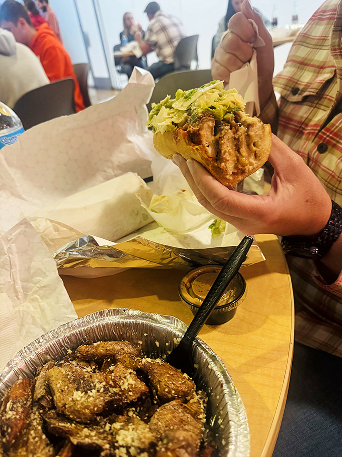 Eating Cutlet: That moment when the sandwich is halfway to your mouth and time stands still—anticipation never tasted so good.