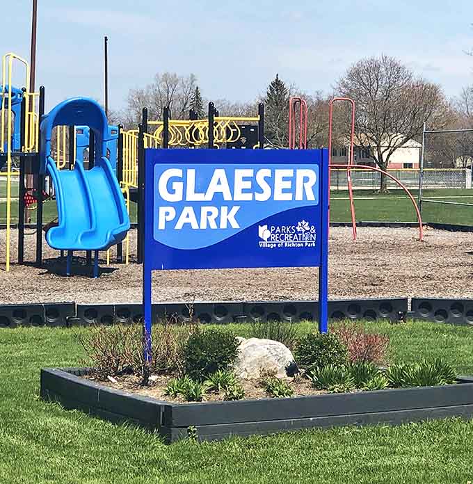 Glaeser Park's playground equipment and open spaces invite visitors of all ages to rediscover the simple joy of outdoor play.