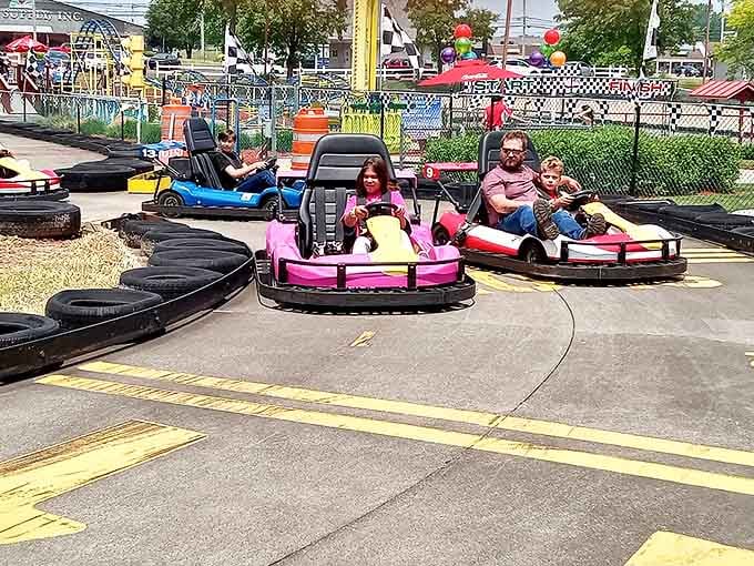 The go-kart track reveals everyone's true personality &ndash; from cautious corner-takers to those who believe they're auditioning for Fast & Furious 17.