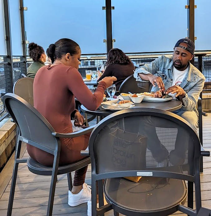 The rooftop patio turns a regular dinner into an al fresco experience that'll have you planning your next visit before you've finished this one.