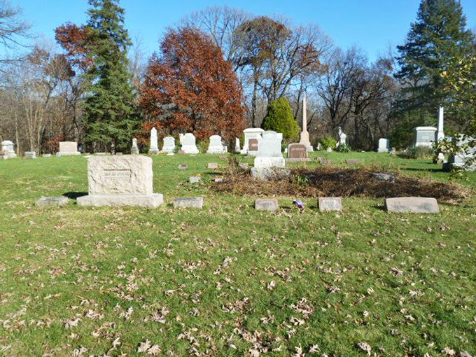 Time stands still among these monuments to lives once lived, where families rest together through the changing seasons.