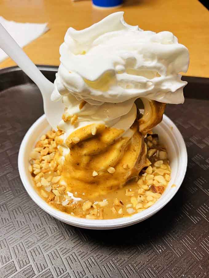 This peanut butter sundae topped with whipped cream is basically a hug in dessert form, sweet, comforting, and impossible to resist.