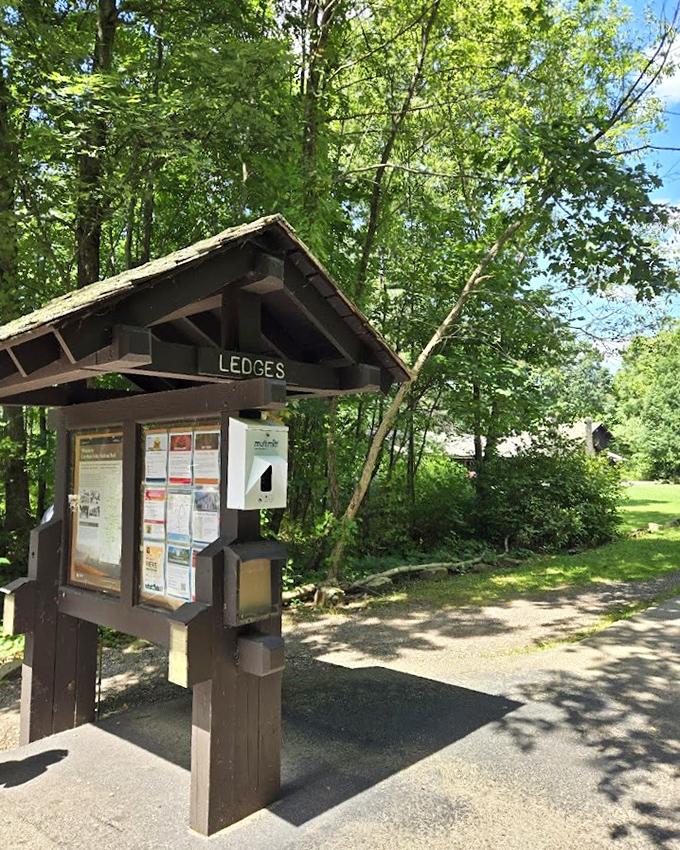The trail entrance kiosk provides maps and information, though no words can prepare you for the wonder that awaits.