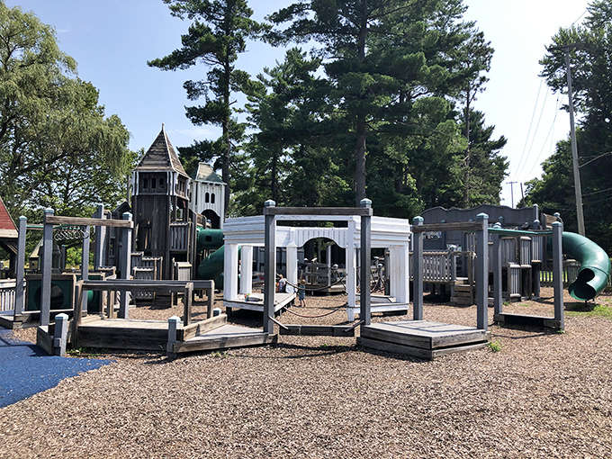 Ketchum Park's playground castle awaits young knights and princesses for adventures that no screen time can match.