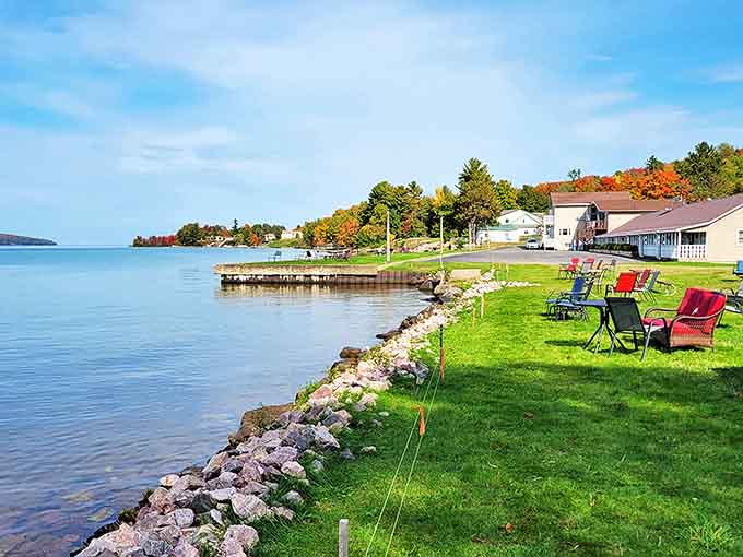 Lakefront living at its finest, where Adirondack chairs invite you to sit, sip, and savor Superior's ever-changing moods.