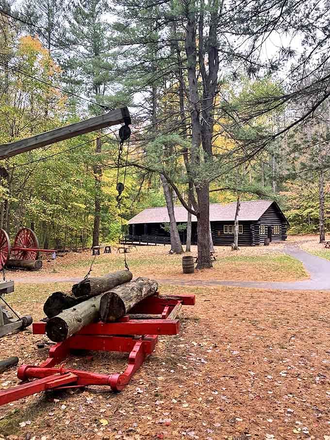 This historic log lodge at Hartwick Pines whispers stories of Michigan's logging past &ndash; if these walls could talk, they'd need their own podcast.