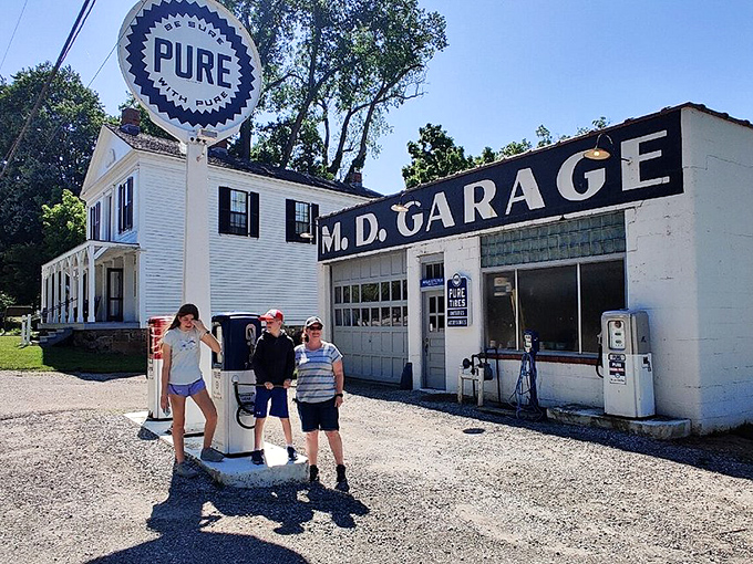 M.D. Garage stands as a perfectly preserved slice of Americana, when gas was cheap and road trips were the ultimate freedom.