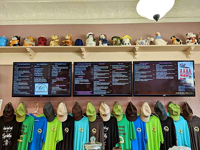 When your menu board is surrounded by cookie jars shaped like animals, you know this place doesn't take itself too seriously, and that's beautiful.