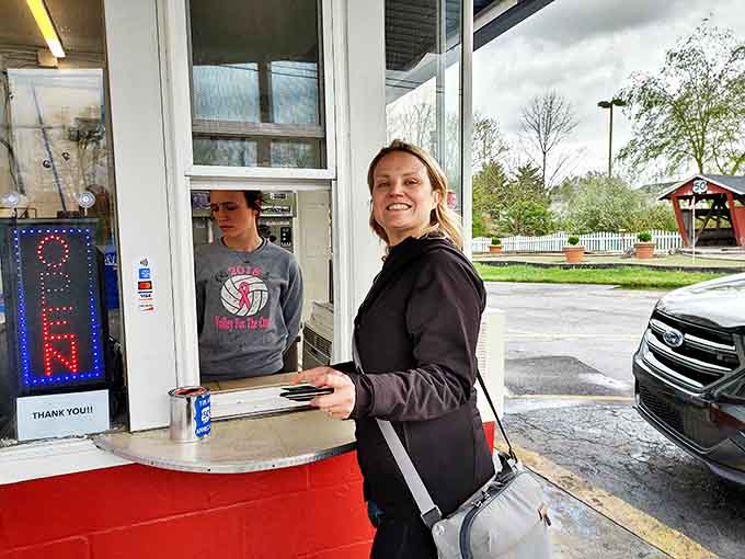 The order window where dreams come true and friendly staff turn strangers into regulars with efficiency that never sacrifices warmth.