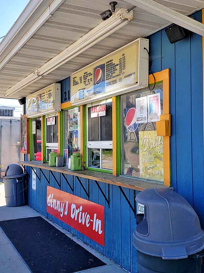 Another angle reveals the cheerful green window frames that frame the gateway to flavor town at this beloved Minnesota institution.
