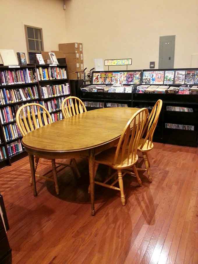 Reading areas designed for settling in with your finds, because sometimes you need to test drive before committing to the purchase.