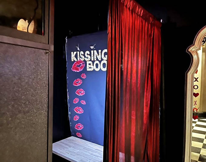 The "Kissing Booth" photo spot adds a playful touch to your dining adventure &ndash; because memories taste almost as good as the food.