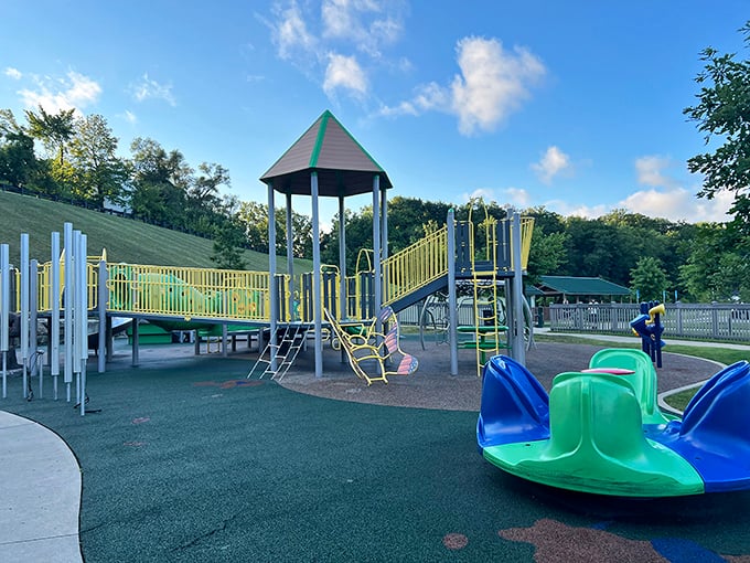 Childhood joy engineered to perfection. This playground proves that the best app for kids will always be the great outdoors, no updates required.