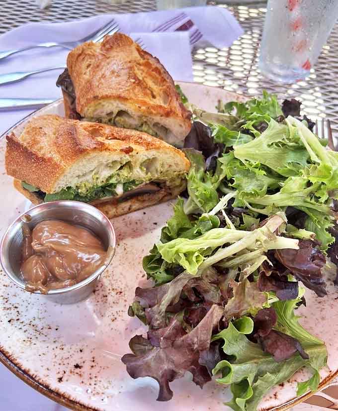 A sandwich that vegetarians dream about and meat-eaters secretly covet. That side salad is just pretending you're being virtuous.