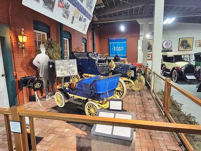 The R.E. Olds Transportation Museum showcases gleaming vintage automobiles that tell the story of how Lansing helped put America on wheels.