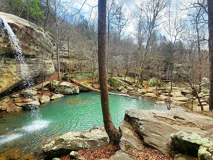 That turquoise water against ancient rock is nature showing off its interior design skills, and we're taking notes.