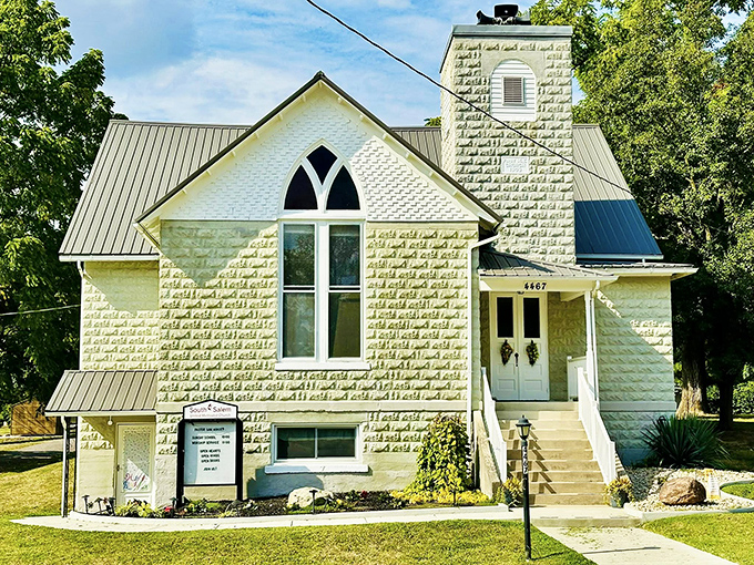 The South Salem United Methodist Church offers both architectural beauty and spiritual continuity, its brick facade weathered by prayers and Ohio seasons.