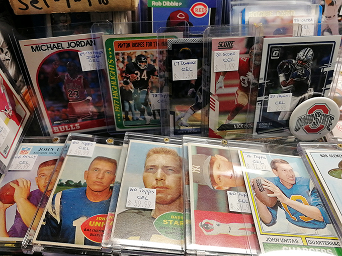 Sports Cards: A time capsule of athletic greatness &ndash; where legends like Michael Jordan share display space with football heroes of yesteryear.