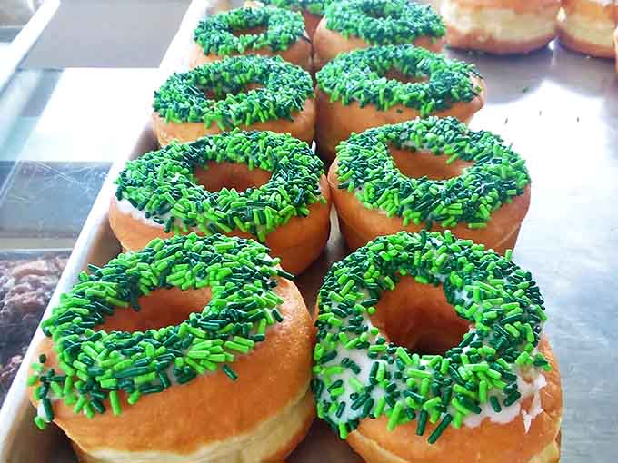These green-sprinkled beauties bring a touch of whimsy to breakfast time. Like eating tiny edible Christmas wreaths, minus the pine needle aftertaste.