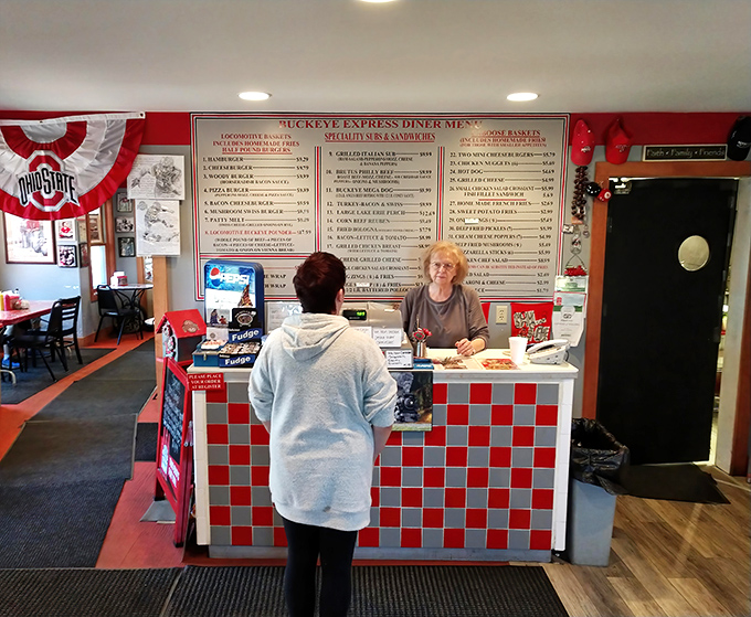 Friendly counter service awaits, where orders are taken with the efficiency of a well-oiled locomotive.