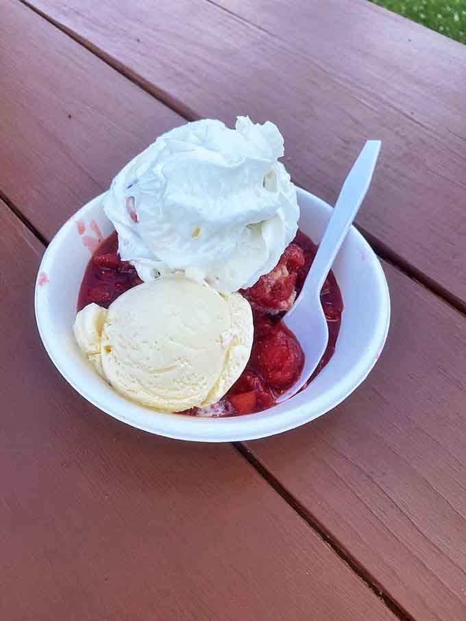 Strawberry shortcake that makes time stand still – fresh berries and ice cream creating the kind of dessert that deserves its own holiday.
